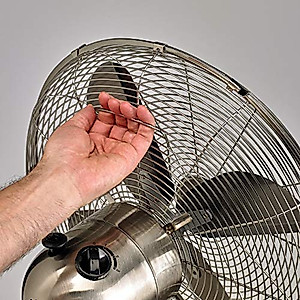 Deco Breeze DBF0208 Brushed Stainless Steel Floor Standing Fan