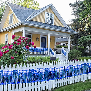 3 Pack 10 Feet Fringe Float Banner Curtains Metallic Foil Fringe Garland Shiny Tassel Foil Float, Parade Float Decorations for Trailer Car Graduation Homecoming Birthday Party (Royal Blue)