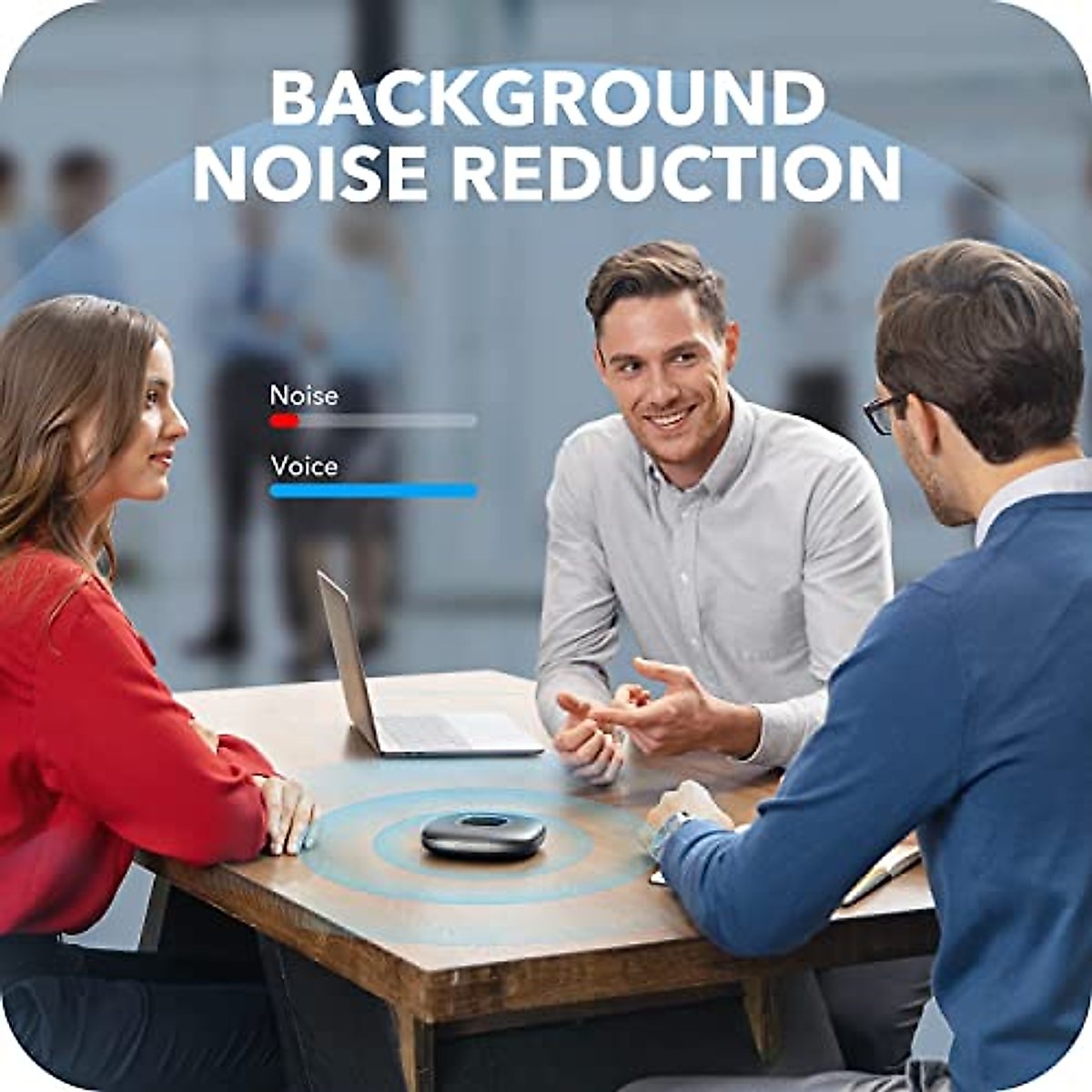 Anker PowerConf Bluetooth Speakerphone with 6 Microphones, Enhanced Voice Pickup, 24H Call Time, Bluetooth 5, USB C, Bluetooth Conference Speaker Compatible with Leading Platforms(Renewed)