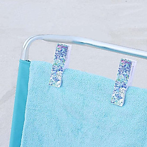 Lilly Pulitzer Water Resistant Vinyl Beach Day Pouch, Zipper Bag Includes Drink Hugger, Small Pouch, and Towel Clips, Soleil It On Me