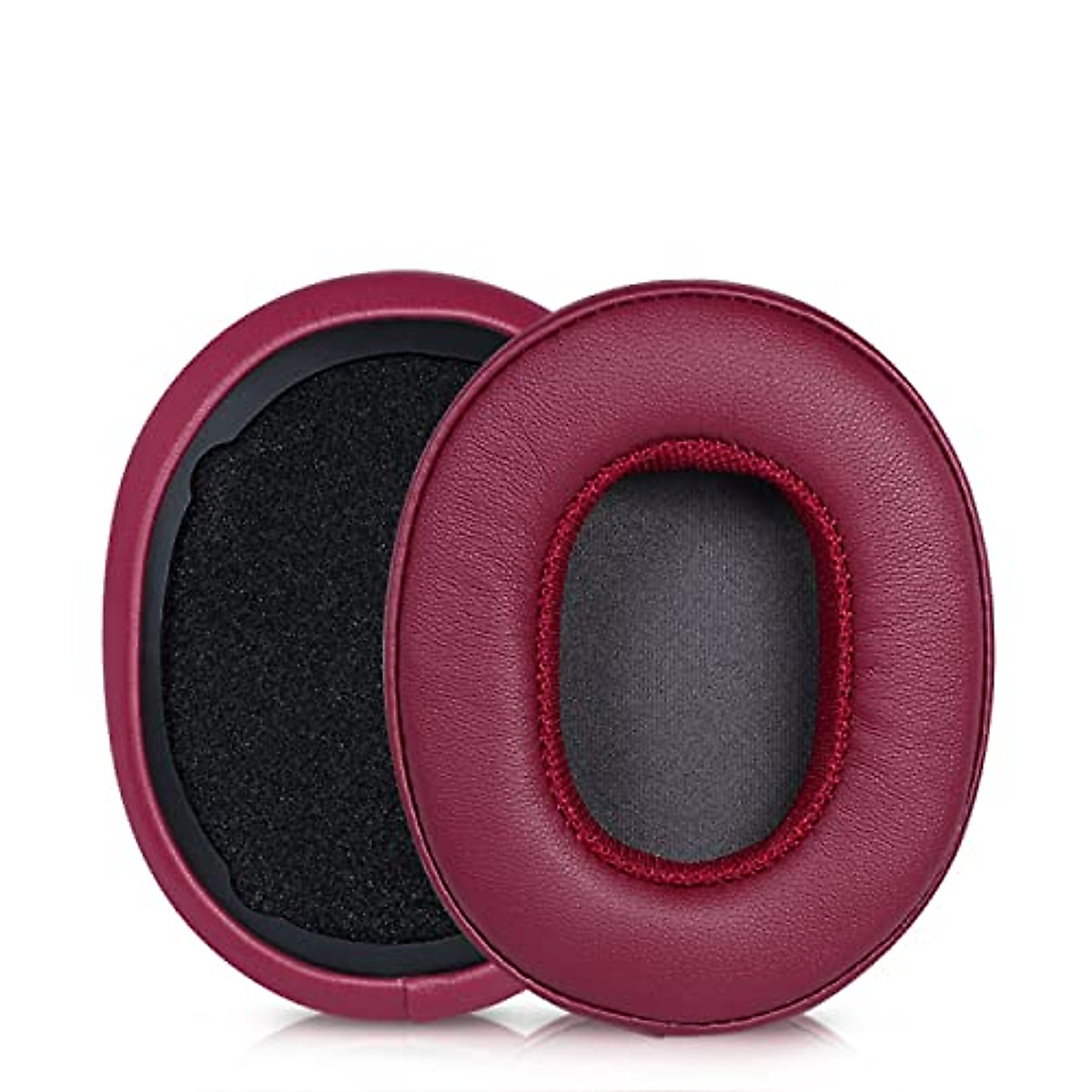Replacement Ear Pads for Skullcandy Hesh 3/ANC/Evo and Crusher Wireless/ANC/Evo/360 and Venue ANC Over-Ear Headphones,Protein Leather and Memory Foam Cushions Ear Muffs Covers - Deep Red