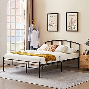 VECELO 14 inch Queen Bed Frame Metal Platform Mattress Foundation with headboard Footboard Steel Slat Support/No Box Spring Needed/Easy Assembly