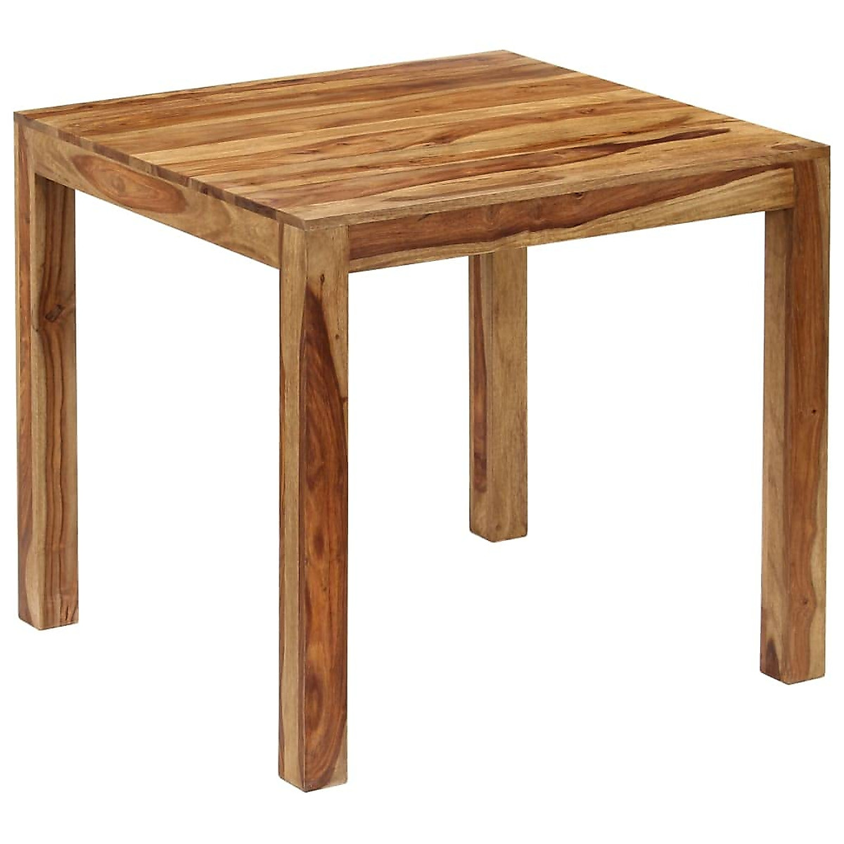 YPWRENH Coffee Table Farmhouse End Tables Dining Table Solid Sheesham Wood 32.3"x31.5"x29.9" for Dining Room, Kitchen or Living Room