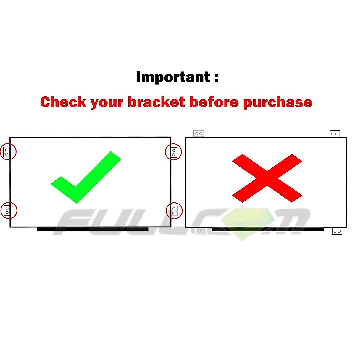 FULLCOM New LCD Replacement Screen (Non Touch) 11.6 inch Compatible with N116BGE-EA2/NT116WHM-N21 HD 1366x768 30Pin for Lenovo N22 80SF0001US Chromebook for Laptop/Display/Screen/LCD Application