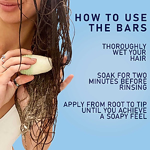 Tea Tree Shampoo and Conditioner Bar Set, Natural Sulfate Free Solid Bar for All Hair Types, With Castor Oil, Clarifying and Repairing, Restoring and Moisturizing, Plastic Free Zero Waste Package