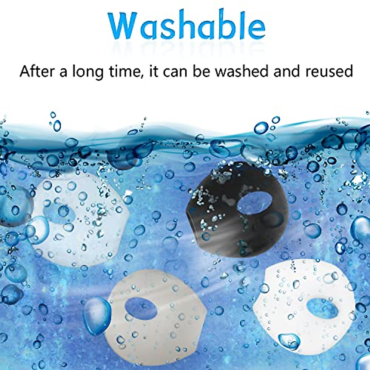 EKIND 4 Pcs Ear Cover Tips Anti-Slip Silicone Soft Replacement Sport Earbud Tips Compatible for iPhone 7 / 6S / 6 Plus / 5S / 5C / 5 Headphones Earphones Protective Accessories Tips (Clear)