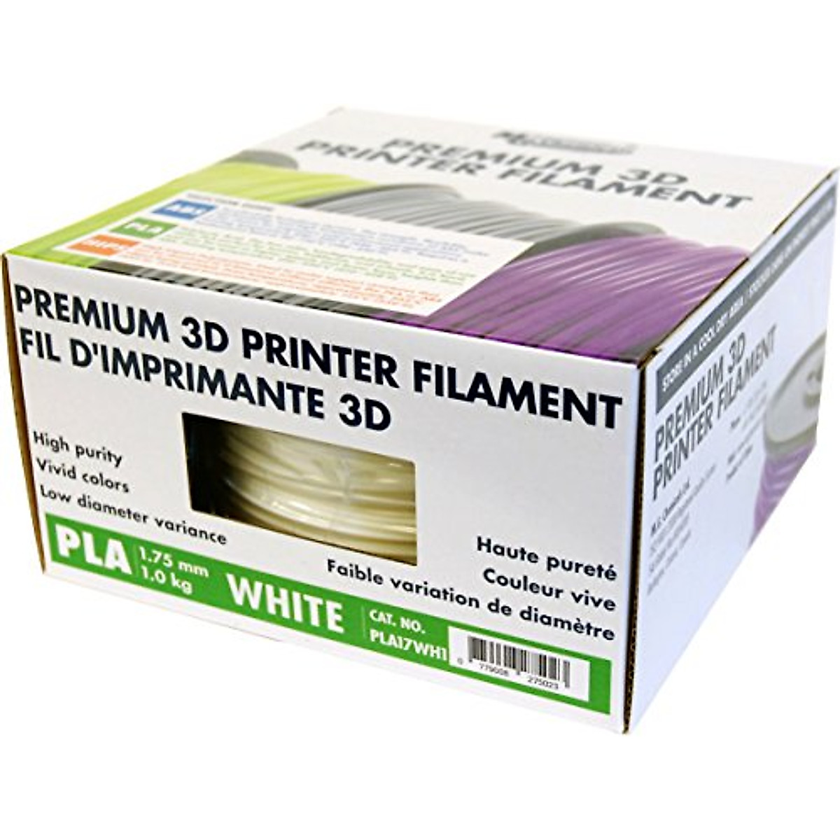 MG Chemicals - PLA17WH1 White PLA 3D Printer Filament, 1.75 mm, 1 kg Spool