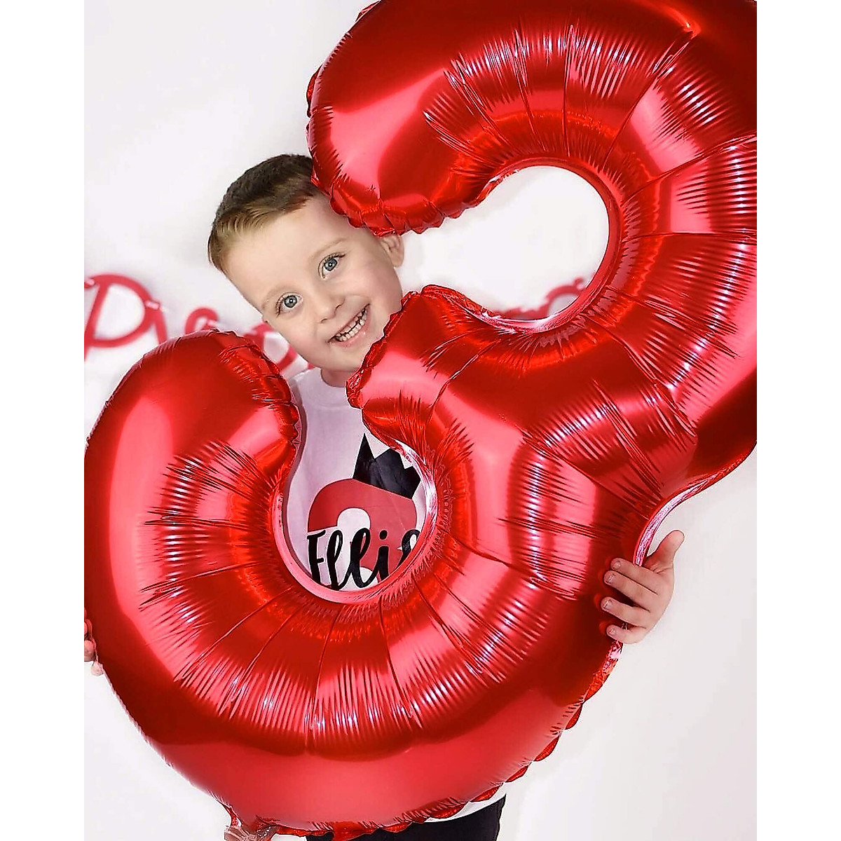 40 Inch Large Red Number 7 Balloon Extra Big Size Jumbo Digit Mylar Foil Helium Balloons for Birthday Party Celebration Decorations Graduations Wedding Anniversary Baby Shower Supplies Photo Shoot