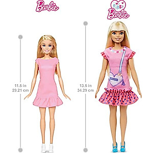 Barbie My First Barbie Preschool Doll, "Malibu" with 13.5-inch Soft Posable Body & Blonde Hair, Plush Kitten & Accessories