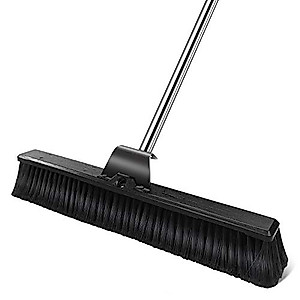MASTERTOP 24 Inches Push Broom Outdoor, Multi-Surface Outdoor Brooms, Heavy Duty Floor Scrub Brush with Stiff Bristles for Cleaning Patio Garage Deck Yard Patio
