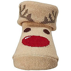 Hudson Baby Unisex Baby Socks Boxed Giftset, Reindeer, One Size