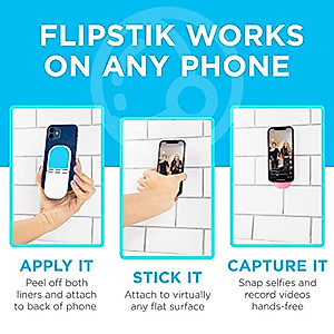 Flipstik 2.0 Foldable Adhesive Phone Mount – Sticks to Any Flat Surface – Hands Free Selfies, Videos, Car Mount, Phone Stand, Travel Accessory – Sticky Phone Mount | Sentiment Calm