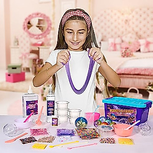 3LB 48 Pcs Planets Galaxy Slime Kit, DIY Slime Making Kit for Boys and Girls, 8 Pack Galaxy Slime Balls, Glow in The Dark, Model Solar System, Crafting Supplies, Best Gift for Kids