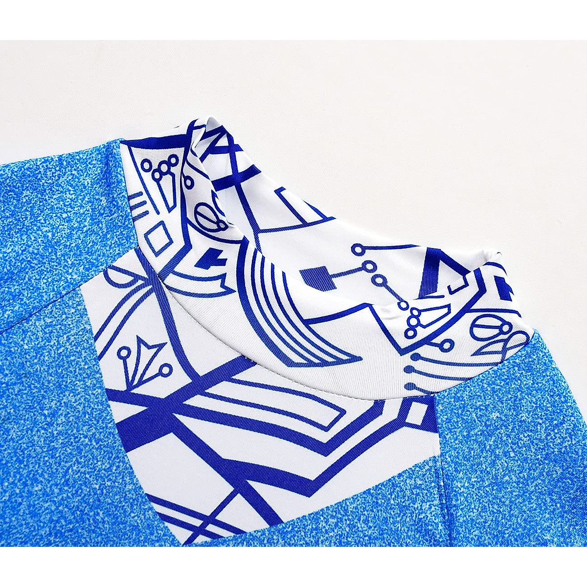 Akokvlar Zombies Alien Costume for Girls Cheerleader Halloween Party Dress Up Set (Sky Blue, 5-6 Years)