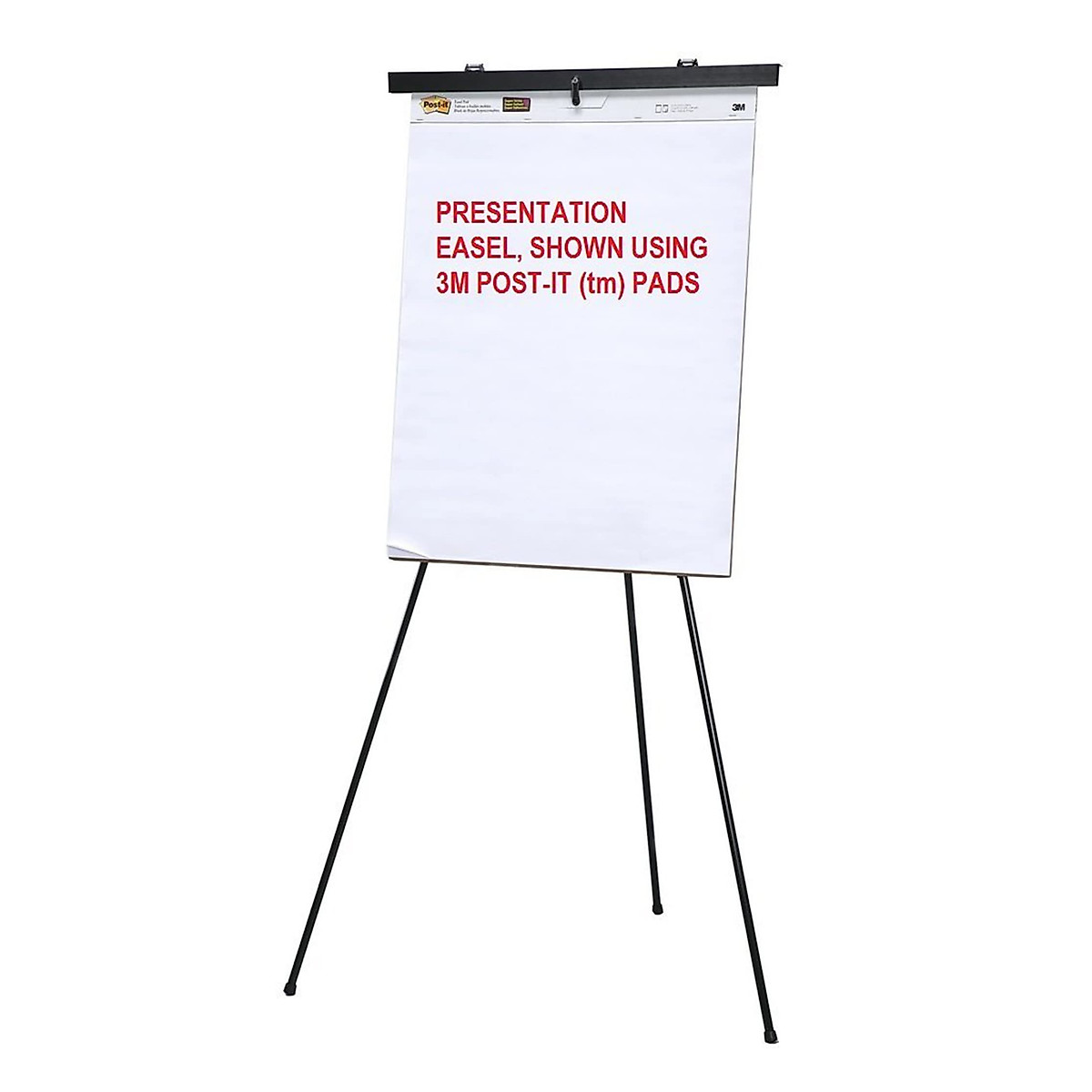 Lightweight Aluminum Flip-Chart Presentation Easel, 70 Inches, Black