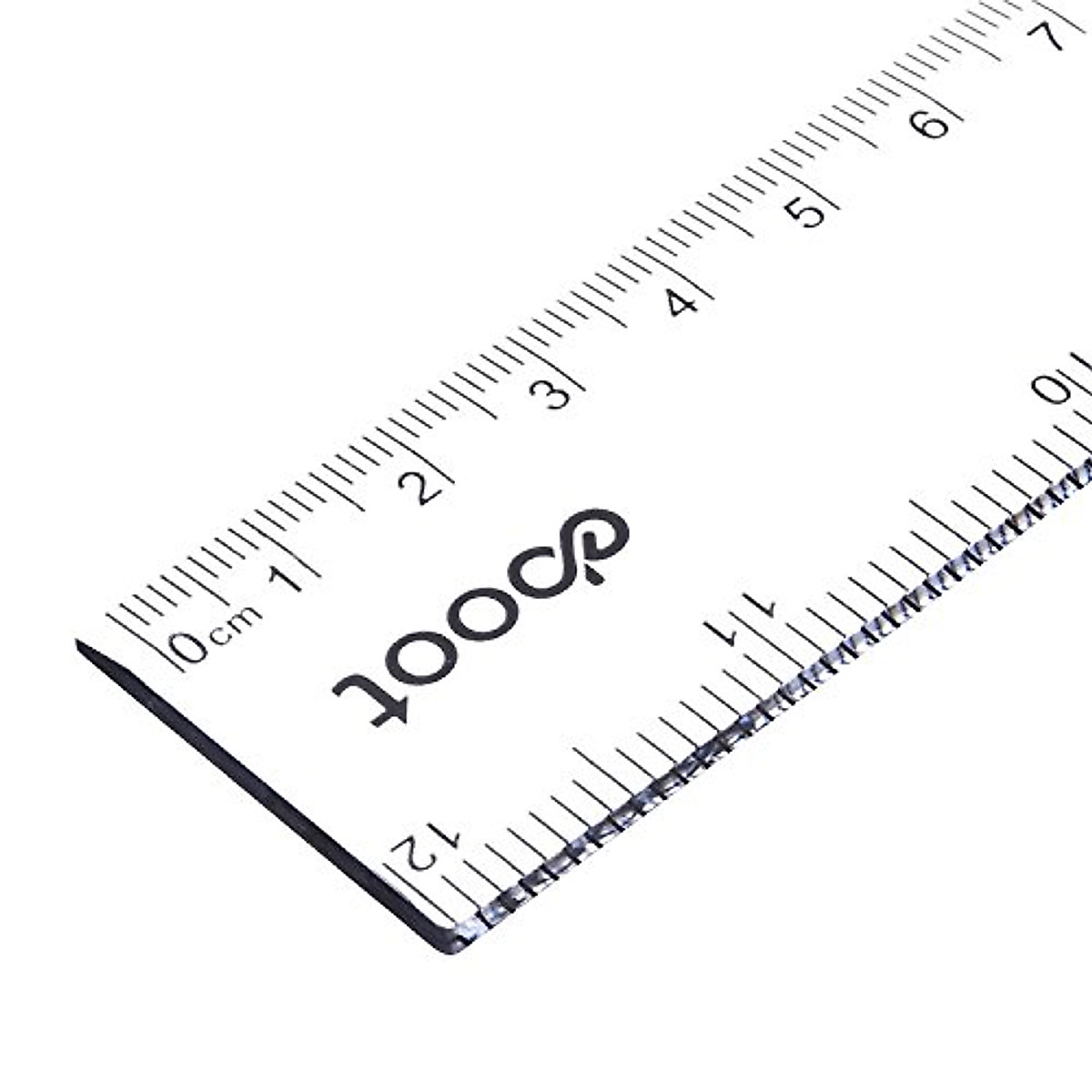 eBoot Plastic Ruler Straight Ruler Plastic Measuring Tool 12 Inches, 2 Pieces (Clear)