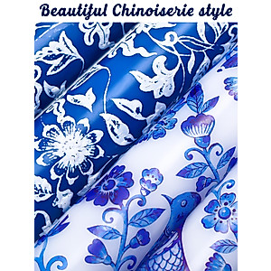 Conelist 12 Pack Chinoiserie Taper Candles Blue and White Taper Candle Blue Willow Decorative Taper Candles Bulk for Coworkers Home Decoration Wedding Women(10 Inch)