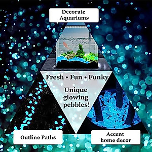 SunGrow Betta Aquarium Stones, Lightweight, Fish Bowls and Reptile Tanks Decor, 200 Pcs