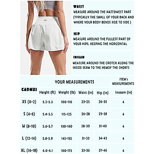 CADMUS 2 in 1 Women's Workout Shorts Athletic Gym Running Shorts for Women Sport Pro Shorts with Phone Pockets,3 Pack, Black & Gray & Navy Blue, Medium