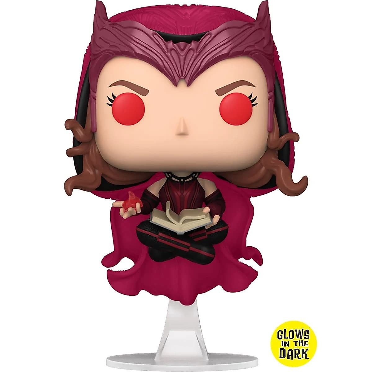 POP Marvel: WandaVision - The Scarlet Witch Glow-in-The-Dark Exclusive Funko Vinyl Figure (Bundled with Compatible Box Protector Case), Multicolored, 3.75 inches