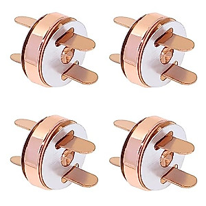 Mini Skater 14mm Small Rose Gold Magnetic Button Clasps Snaps Closures Fastener for Sewing Projects DIY Small Craft Clothing Totes Handbag Leather Bags and Purses Making (6)