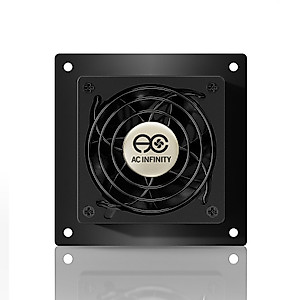 AC Infinity AIRPLATE S1, Quiet Cooling Fan System 4" with Speed Control, for Home Theater AV Cabinets