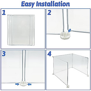 VCEPJH Small Cat Litter Box Enclosure Splash Guard L15.7×W15.7×H11.8 in DIY Pee Shields for Little Litter Box Easy to Clean(Cat Litter Pan Not Included)