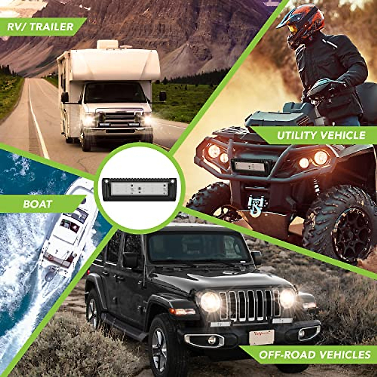 Leisure LED RV Exterior Porch Utility Light - 12v 1450 Lumen 9" Lighting Fixture. Replacement Lighting for RVs, Trailers, Campers, 5th Wheels (Black)