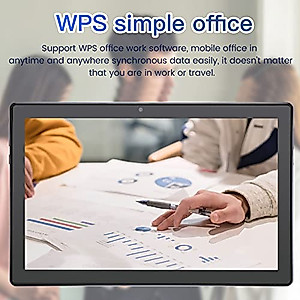 10.0 Inch Tablet 2.4G 5G WiFi Tablet with 6GB RAM 256GB ROM, 128GB Expand, 3 Card Slots, USB C Charging GPS Bluetooth IPS HD Touch Screen Computer Tablet Front 5MP Rear 8MP for Android 10(Blue)