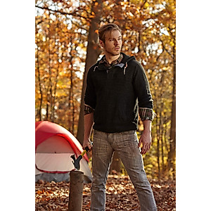 Off Grid Tools Pro Trucker’s Friend – Yellow, Carbon Steel Blade, Shock Absorbing Grip, All-Purpose Multitool, Made in USA, Curved Axe Head, Hammer, Pry Bar, Nail Puller