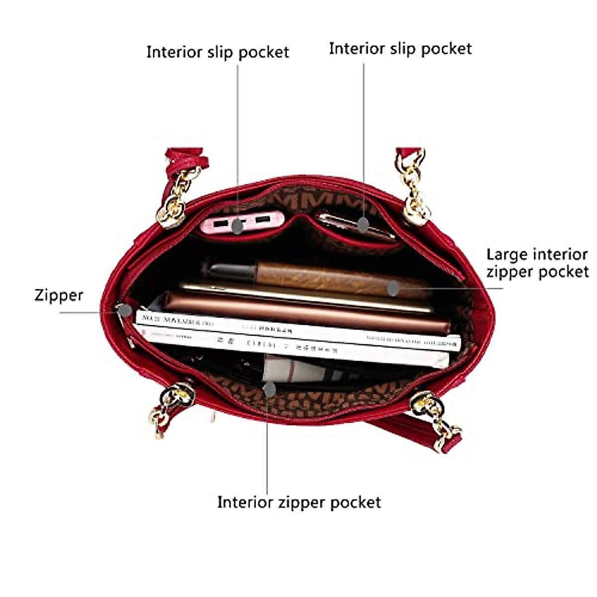 Mia K Collection Shoulder Handbag for Women: Vegan Leather Satchel-Tote Bag, Top-Handle Purse, Ladies Pocketbook Mustard