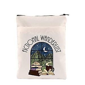 CHOORO Fictional Wanderlust Book Protector Book Lover Gift Bookish Book Sleeve Librarian Gift (Fictional- Wanderlust)