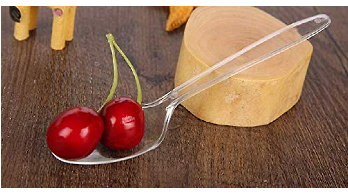 500Pcs Clear Disposable Tasting Spoons - Perfect for Parties