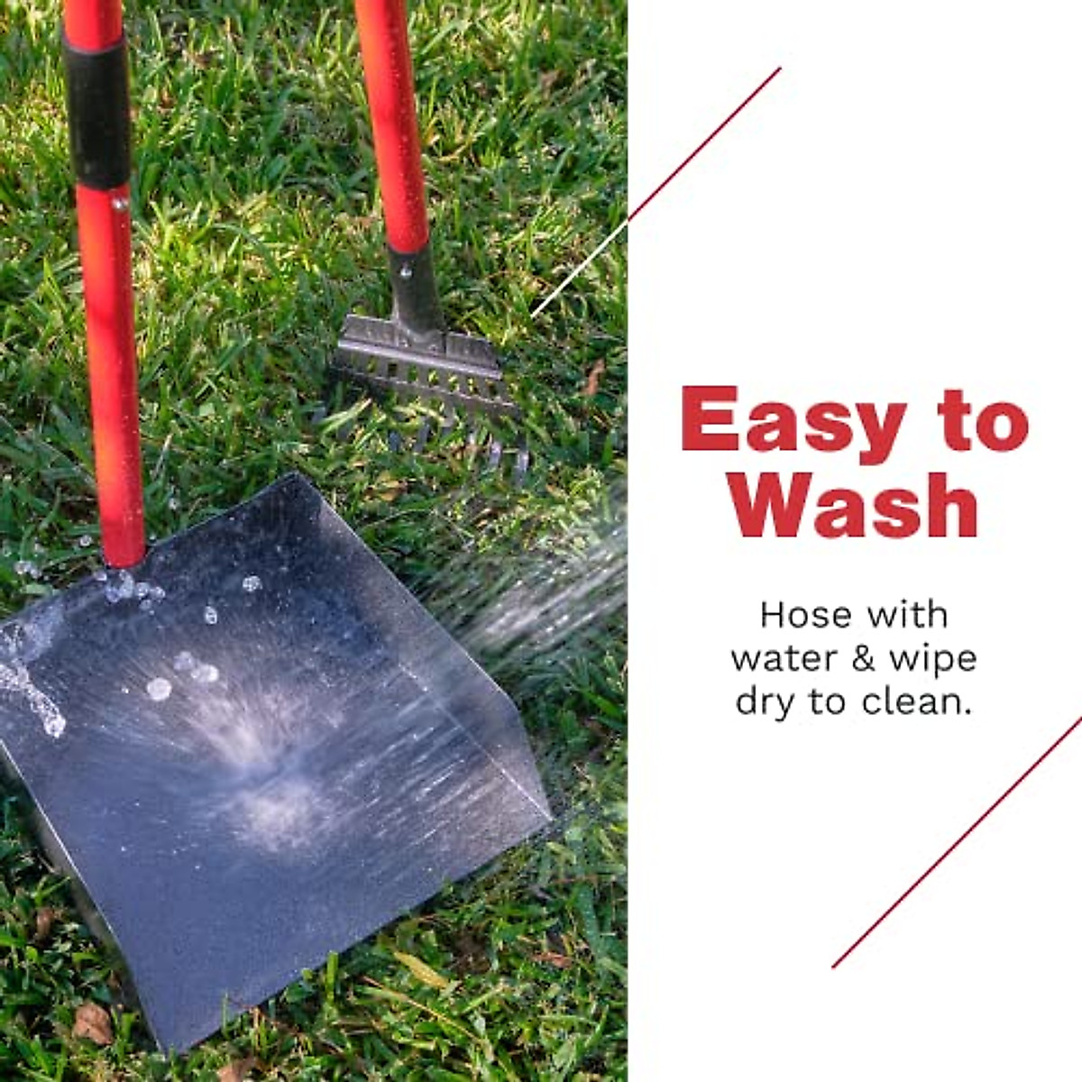 Pawler Dog Pooper Scooper for Large Dogs, Small & Medium Dogs - Heavy-Duty, Metal and Aluminum Poop Scoop Set with Rake and Tray - Dog Poop Scooper for Yard, Grass, Dirt or Gravel - Pet Supplies