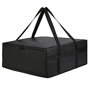 Pizza Bag for Delivery Bag Pizza Carrier Insulated Bags Large for Deliveries, 20x20 inch inches 20 in Food Bag for Personal and Professional Use 18 Black