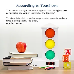 It's About Time Stoplight Sleep Enhancing Alarm Clock for Kids (Girl Car Clock)