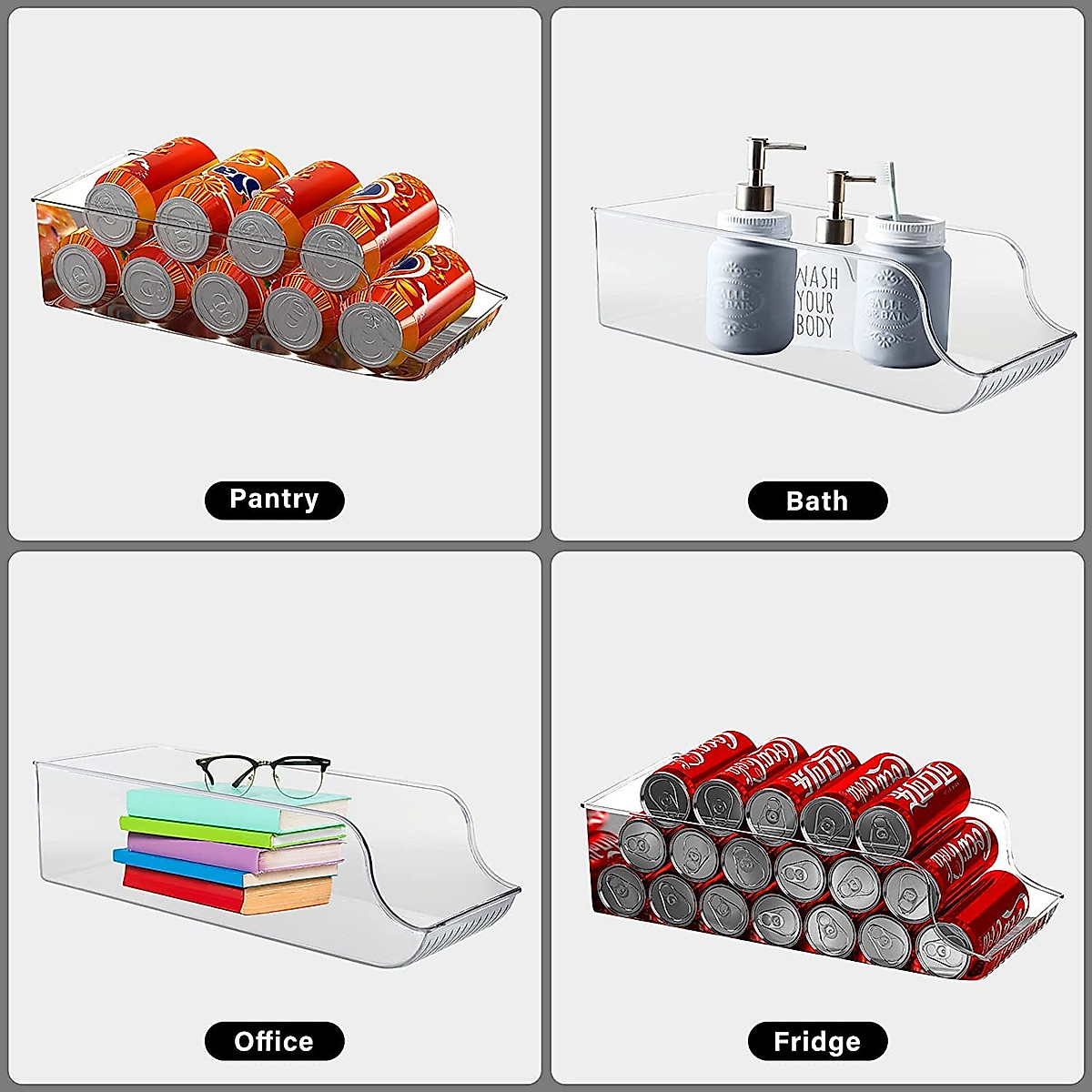 Acalu Refrigerator Organizer Bins Fridge can organizer for pantry Freezer and Storage,Canned Food Container Bin for Refrigerator Beverage