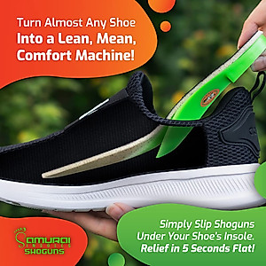 Samurai Insoles Shoguns Plantar Fasciitis Relief Reinforced Arch Support Shoe Inserts for Men or Women - Podiatrist Designed, Orthotic Lab Made in The USA Women 14-14.5, Men 12-12.5