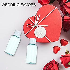 100 Pack 1.7oz/50ml Plastic Empty Squeeze Bottles with Flip Cap Hand Sanitizer Bottle small travel Size bottles Refillable Container for Shampoo Lotion Cream Body Soap Baby Shower Weeding Party Favors