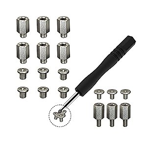 M.2 Screw Standoff,HFEIX SSD Mounting Kit with Screwdriver for Msi Motherboard or Gigabyte Board NVMe PCIe Driver Laptop Replace(9set)