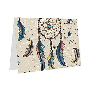 RLDOBOFE Birthday Cards With Envelopes Dream Catcher And Moon Wedding Cards Sympathy Cards Thinking Of You Cards Note Thank You Cards Blank Inside All Occasions Greeting Cards