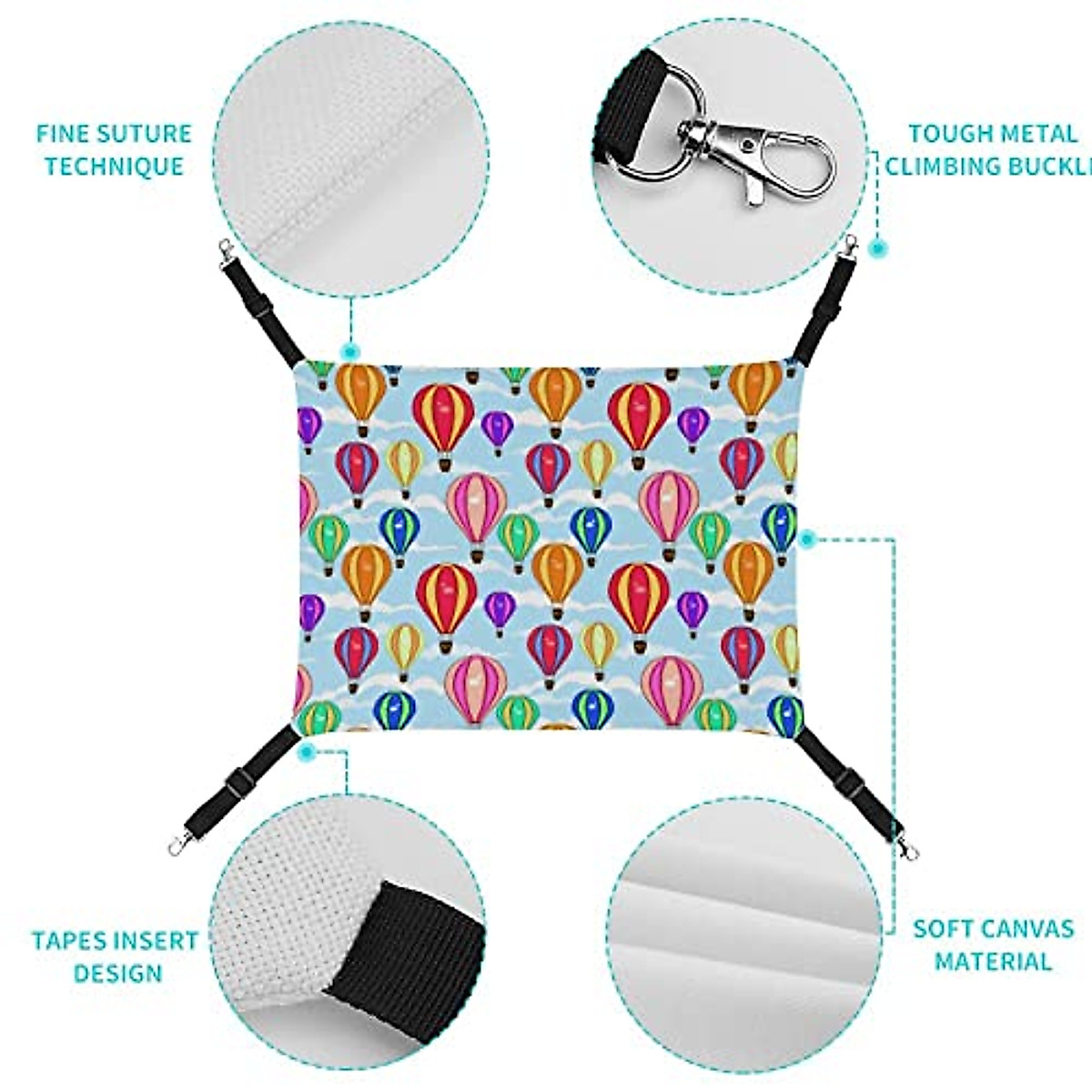 Colorful Hot Air Balloon Pet Hammock Comfortable Adjustable Hanging Bed for Small Animals Dogs Cats Hamster