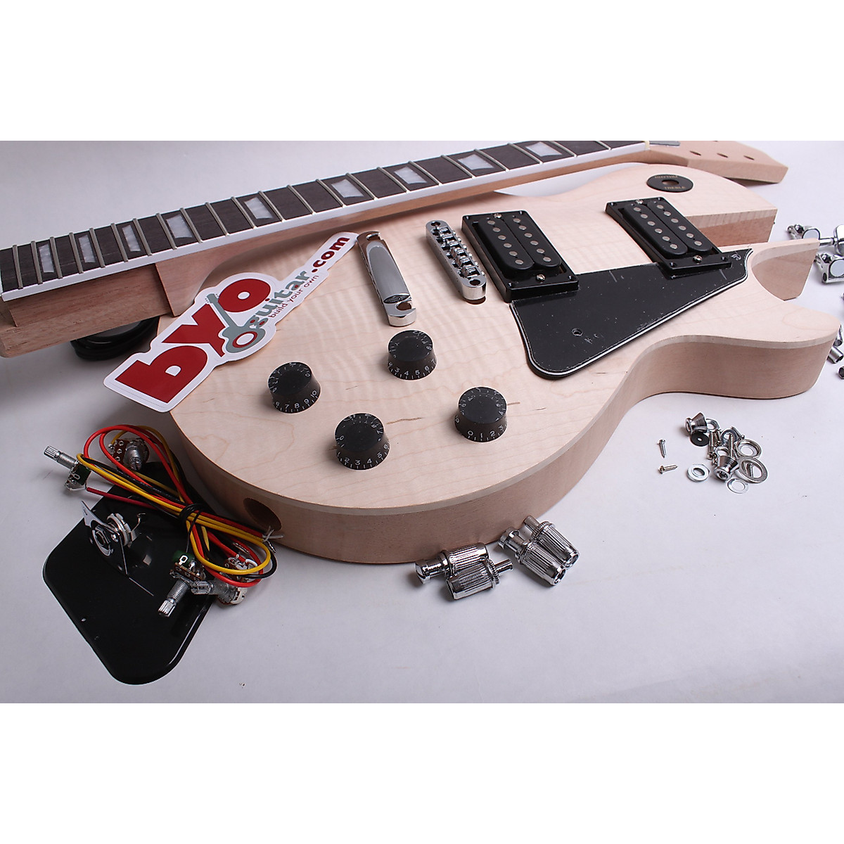 BYOGuitar Guitar Kit LP Standard with Solid Maple Cap