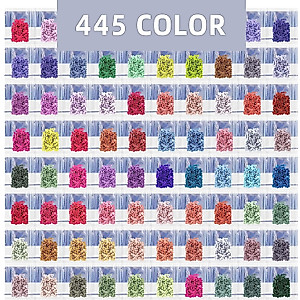 ARTDOT Beads for Diamond Painting Accessories, 89000 Pieces 445 Colors Round Beads Sparkle Rhinestones for Nails Diamond Art Crafts (200 pcs per Bag)