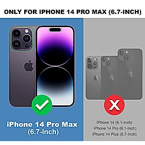 Shields Up Designed for iPhone 14 Pro Max Case, Minimalist Wallet Case with Card Holder (3 Cards) & Ring Kickstand/Stand, [Drop Protection] Slim Protective Cover for iPhone 14 Pro Max 6.7 inch, Clear