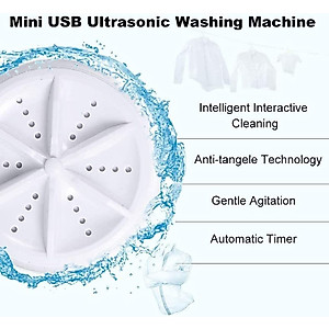 Mini Washing Machine Portable Turbine Washer,Portable Washing Machine with USB and Speed Control for Travel Business Trip or College Rooms (Washer)