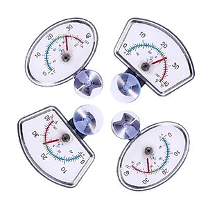 BESPORTBLE 4pcs Pointer Thermometer Aquarium Patch Thermometer Dial Thermometer Water Thermometer Fish Thermometer