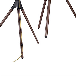 Link2Home Tripod TV Stand Swivel Easel for 45"-65" LED LCD Flat Screens up to 70 lbs., Tall TV Stand 54.5" for Corners, Bedroom, Black Bracket, Wood Base