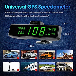 Kingneed C3020 Universal HUD Head Up Display GPS Digital Speedometer with Humidity Detector, MPH Over Speed Warning, Works for Cars & Other Vehicles