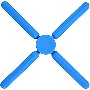 KSENDALO 5 Pack Thick Silicone Trivets for Hot Dishes Eco-Friendly Foldable Trivets for Hot Pots and Pans Folding Trivet Save Much Space for Kitchen Home, Multi-Color